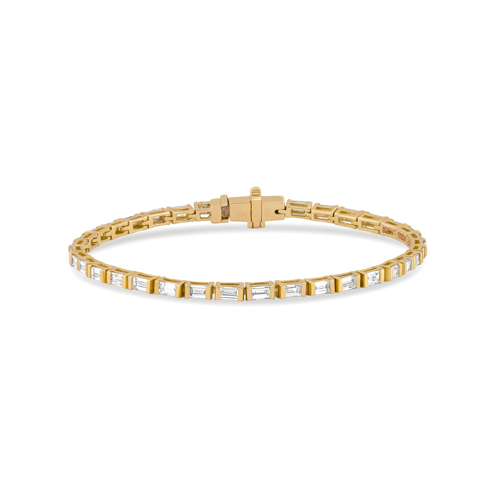 Baguette Bezel Link Tennis Bracelet | Certified Lab-Grown Diamonds ...