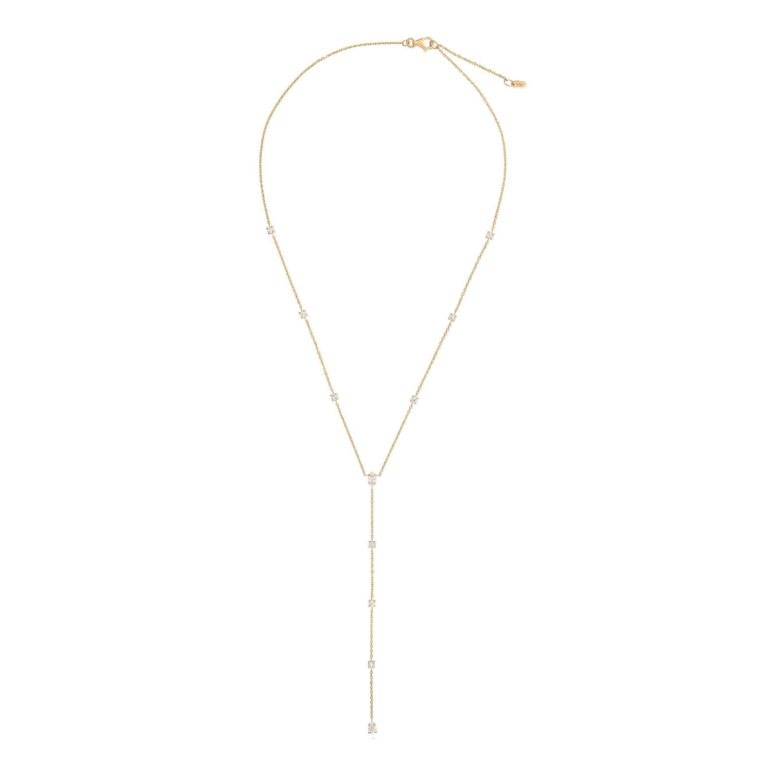 Gaia Long Drop Diamond Necklace | 18K Gold & Lab Diamonds | Dubai, UAE ...